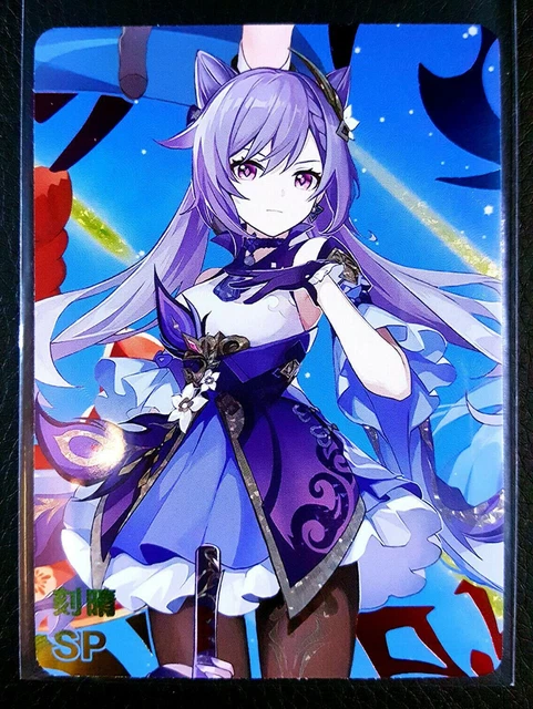 KEQING GENSHIN IMPACT CARTE RARE SP Anime Waifu Holo Card Goddess Story ...