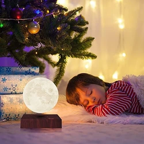 3D PRINTED MAGNETIC Levitating Moon Lamp 16 Color Floating LED £179.93 ...