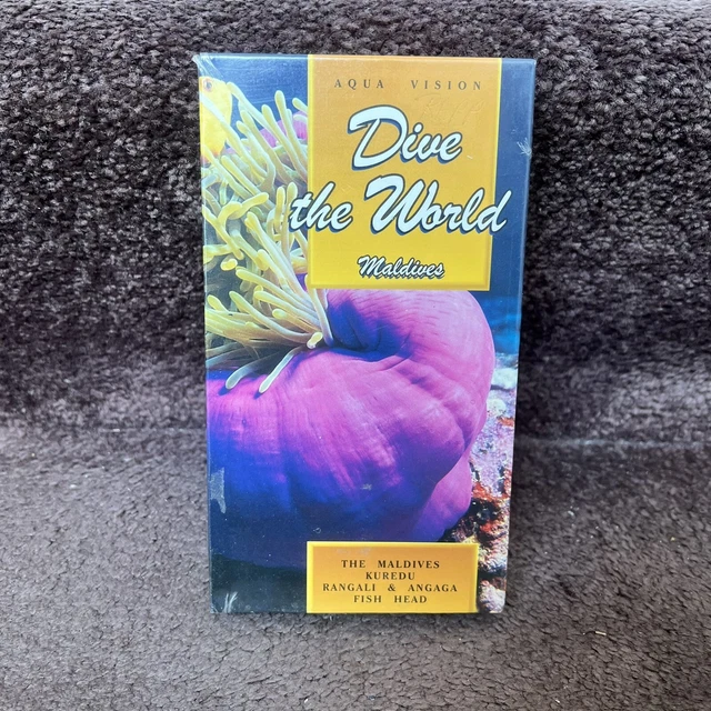 DIVE THE WORLD VHS Maldives Aqua Vision Brand New Sealed Ocean Fish Sea ...