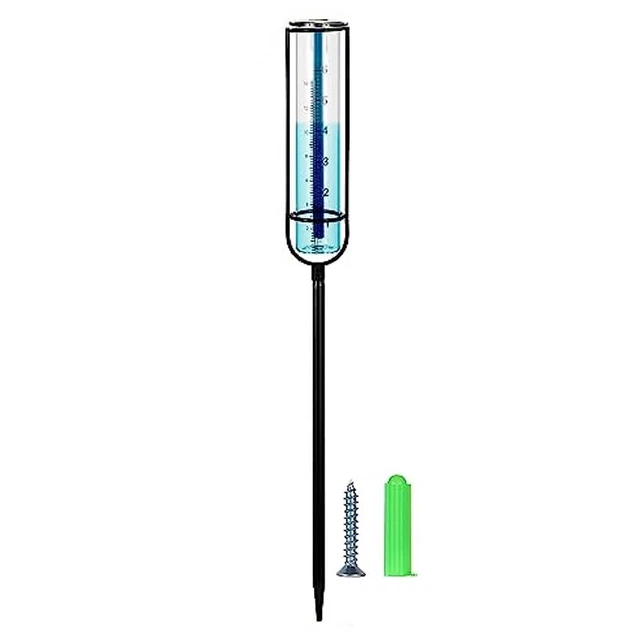 GLASS NEW RAIN Gauge Floating Rain Meter Measurement Tool Rain Falling ...