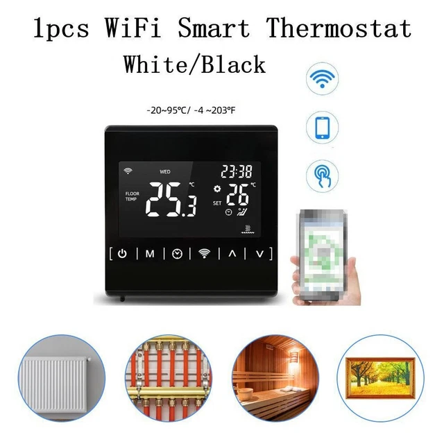 THERMOSTAT INTELLIGENT WIFI pour chauffage électrique par le sol avec interface EUR 55,78 ...