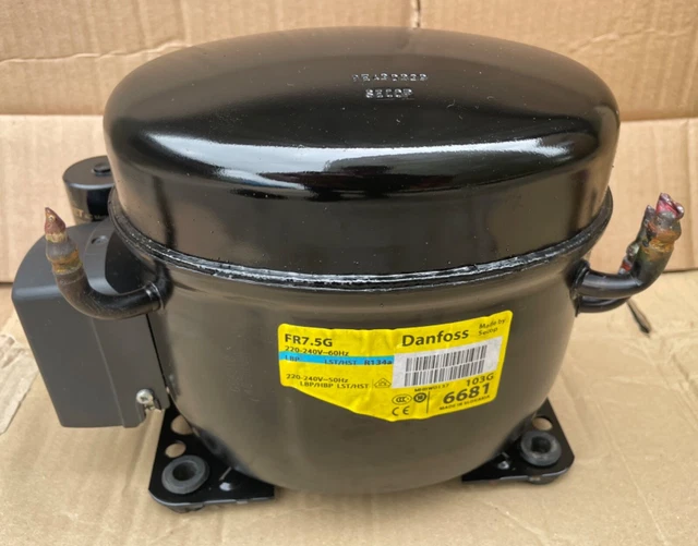 DANFOSS COMPRESSOR FR7.5G R134a LBP 220-240~50Hz 1/5 HP WITH CAPACITOR ...