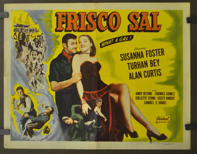 FRISCO SAL R-1949 Original 22X28 Film Affiche Susanna Foster Turhan Bey ...
