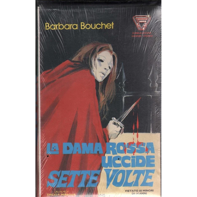 LA DAMA ROSSA Tue Sept Fois VHS Emilio Miraglia Univideo VT4668 Scellé ...