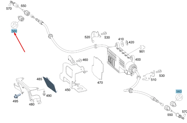 MERCEDES-BENZ VITO W447 Parking Brake Cable Repair Kit A4474201200 NEW ...