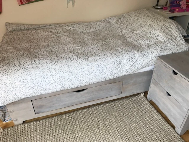 LOAF FURNITURE SINGLE Storage Bed and Bedside Table and Mattress. High ...