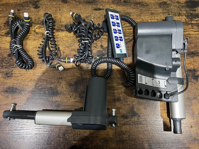 LINAK CONTROL BOX With Actuators Includes Wires And Sidhil Handset £150 ...