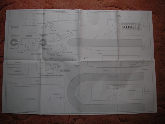 MODEL BOATS PLANS of the Evergreen & Riblet a semi scale models £5.97 ...