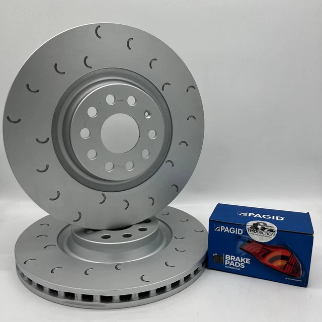 VW TRANSPORTER T5 T5.1 Van Front Brake Discs C Hook Pair with Pagid ...