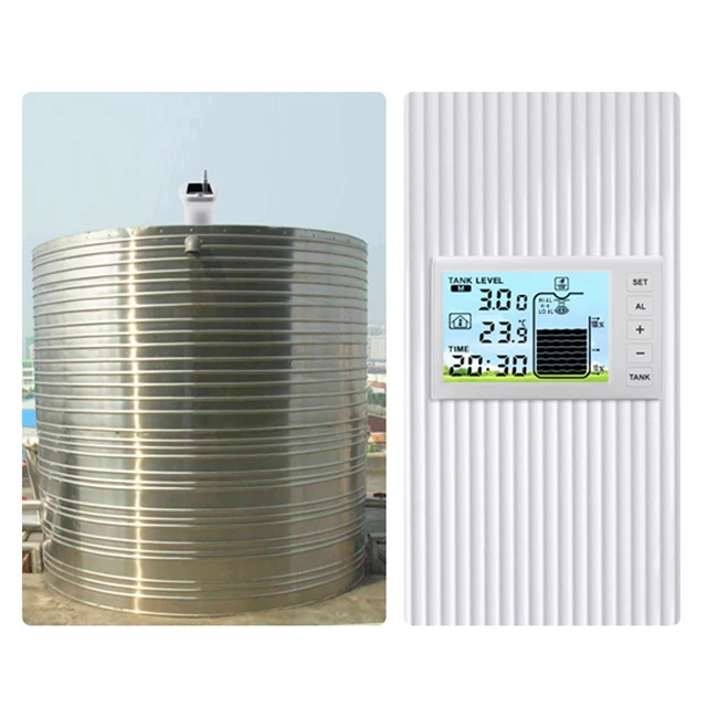 WIRELESS ULTRASONIC WATER Level Monitor Solar High/Low Alarm IP65 8T8C ...