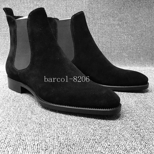 MENS SUEDE CHELSEA Boots Dealer Ankle Smart Formal Brogue Slip On Work ...