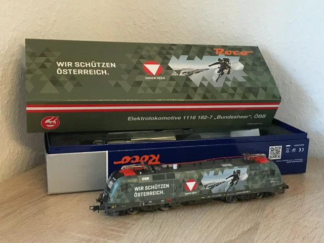 ROCO H0 DC E-Lok Taurus Rh1116 ÖBB Bundesheer Wir schützen Österreich ...