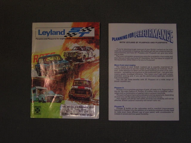 LEYLAND SPECIAL TUNING Leaflets From Abingdon,Explains Plus Packs And ...