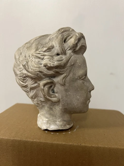 TÊTE DE JEUNE homme en plâtre EUR 80,00 - PicClick FR