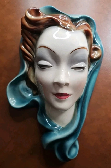 VINTAGE RARE ART Deco Goldscheider-Everlast Ceramic Lady Wall Hanging Mask £308.85 - PicClick UK