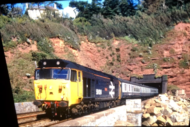 35MM SLIDE COLOUR Rail DE 1480 EE Type 4 Class 50 Diesel Locomotive ...