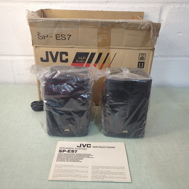 JVC SP-ES7 BOOKSHELF Speakers Black Pair - Boxed - Brand New Vintage ...