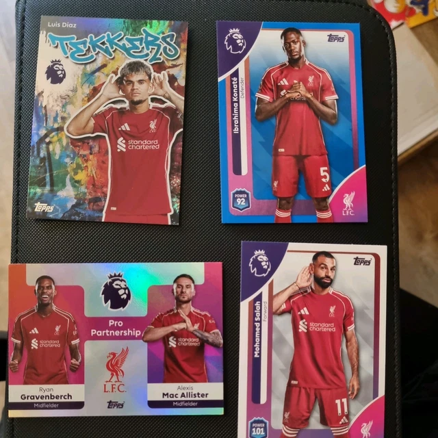 TOPPS PREMIER LEAGUE 2025/2026 Liverpool 4 Card Bundle £1.50 - PicClick UK