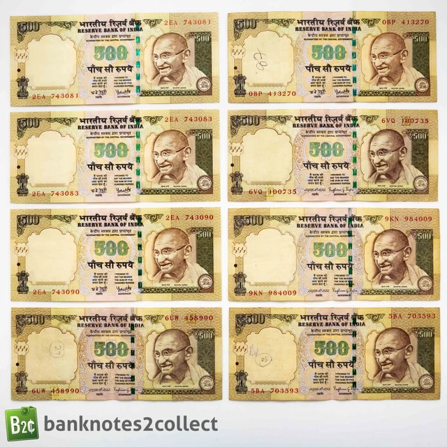 INDIA: 15 X 500 Indian Rupee Banknotes. £0.99 - PicClick UK