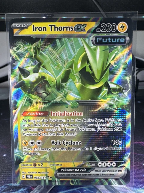 POKÉMON TCG IRON Thorns EX 032/131 Prismatic Evolutions Double Rare ...