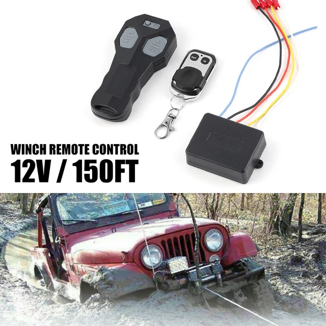 NEW 12V WIRELESS Winch Remote Control Kit Switch Handset for Car ATV ...
