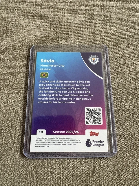 TOPPS PREMIER LEAGUE 2026 Debut Edition Savio Man City Exclusive Base Parallel £24.95 - PicClick UK