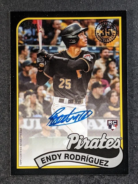 2024 TOPPS SERIE 1 ENDY RODRIGUEZ/199 Rookie RC Auto schwarz Pittsburgh ...