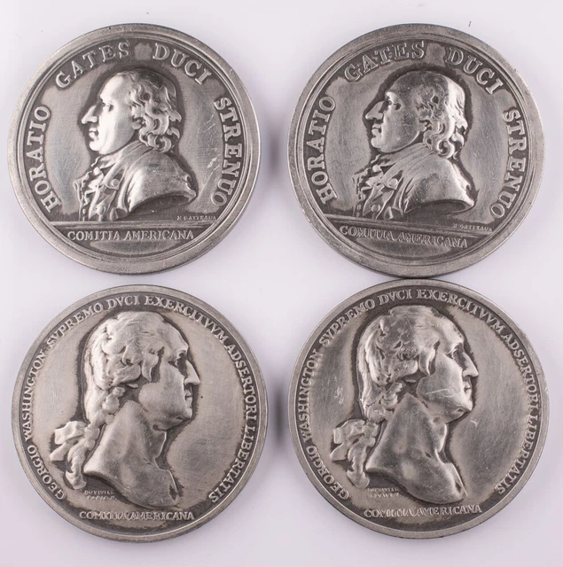 GEORGE WASHINGTON HOSTIBUS Primo Fugatis/Horatio Gates Duci Medals Lot ...