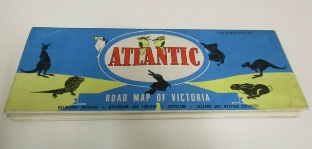 ATLANTIC - ROAD Map of Victoria - Esso Oil / Petroleum - 18th Edition ...