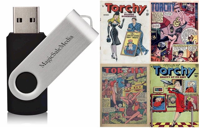 6 OLD ISSUES of Torchy Comic Strip Fantasy Spicy Risqué Sexy Art Magazine on USB £11.97 ...