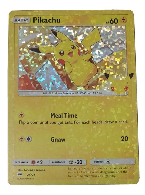 ERROR POKEMON CARD Pikachu Holo 25th Anniversary Mcdonalds HOLO ERROR ...