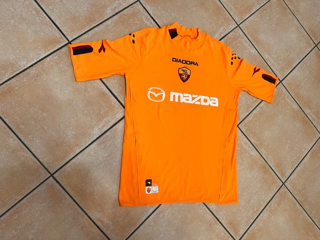 MAGLIA RARA VINTAGE As Roma Diadora Modello Arancione Mazda No Totti De ...