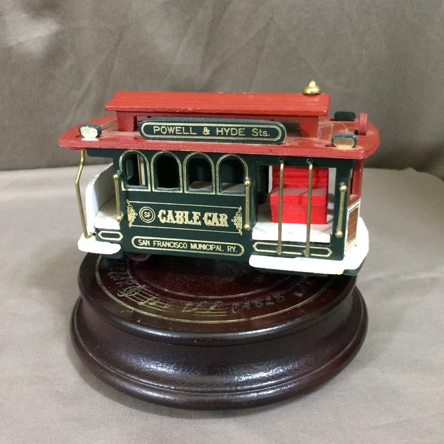 VINTAGE SAN FRANCISCO Music Box Cable Car Rotating Works Left My Heart ...