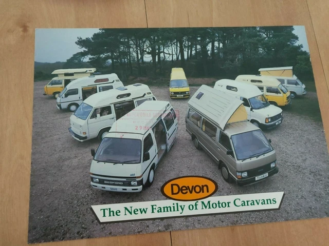 DEVON CAMPER MODEL Range Original Sales Brochure - VW T25 /Ford /Toyota ...