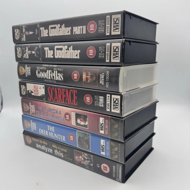 RETRO MAFIA CRIME VHS Bundle Godfather Scarface Goodfellas De Niro ...