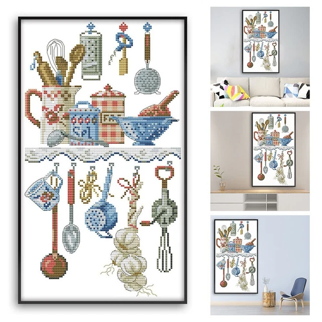 KIT POINT DE croix de cuisine dessin anim mat riaux de haute qualit instruc EUR 18,32 - PicClick IT