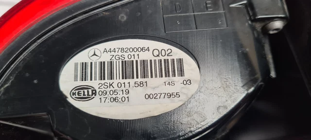 ORIGINAL MERCEDES W447 V-Klasse Rückleuchte Heckleuchte links ...