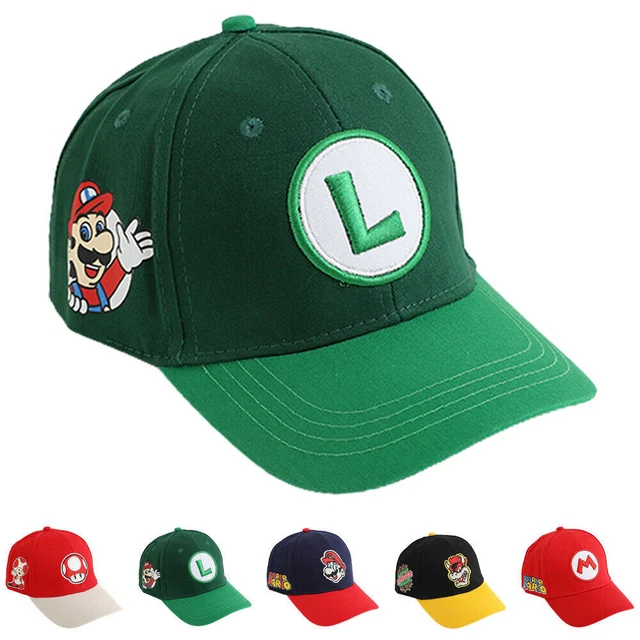 KIDS CHILD SUPER Mario Bros Adjustable Baseball Caps Mario Luigi ...