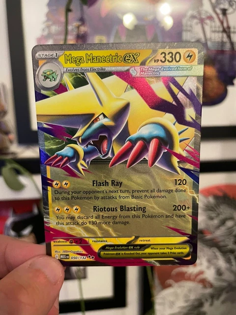 POKÉMON TCG MEGA Manectric Ex ENGLISH Mega Evolution 050/132 NM £2.00 ...