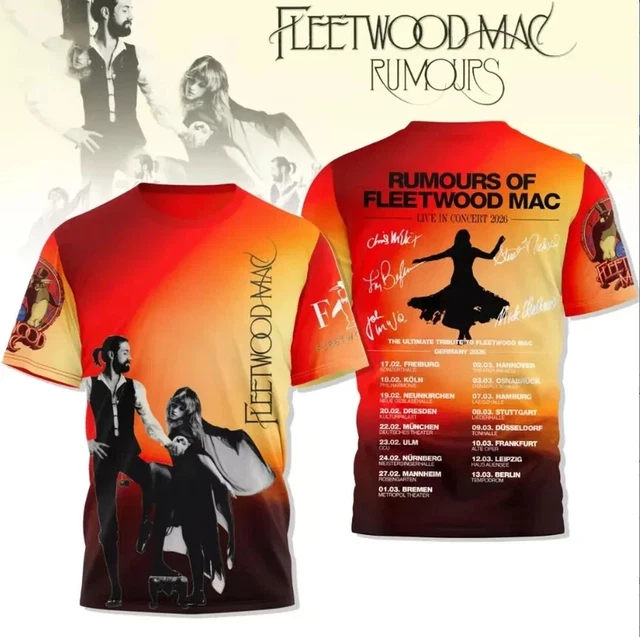 RUMOURS OF FLEETWOOD Mac Live In Concert 2025 AOP 3D T-shirt £16.85 ...