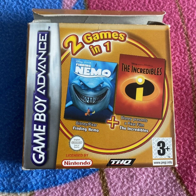 FINDING NEMO & THE INCREDIBLES - Rare Boxed Nintendo Gameboy Advance ...