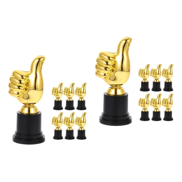 12 PCS DEKORATIVE Trophäenmodell Kinder Trophäenbecher Daumengeformte ...