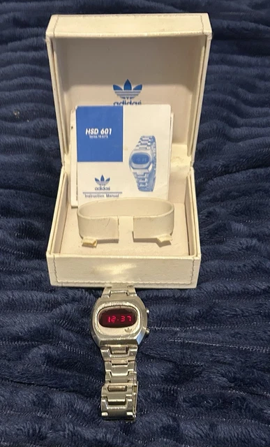 RARE HSD 601 Adidas Originals Vintage Wrist Watch Stainless Steel LED ...