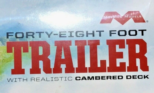 MOEBIUS 1/25 48' Flatbed Trailer W/ Cambered Deck Model Kit Over 22 ...