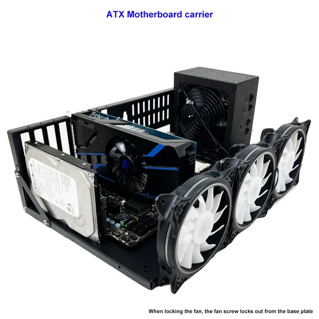 4GPU OPEN CHASSIS Computer Case Motherboard Bracket Equipment Mining ...