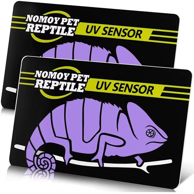 2PCS FLUORESCENT COLOR Changing Card Reptile Lighting UVA UVB Tester ...