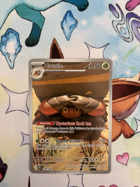 POKÉMON TCG CRUSTLE 186/182 Destined Rivals Holo Card Illustration Rare ...