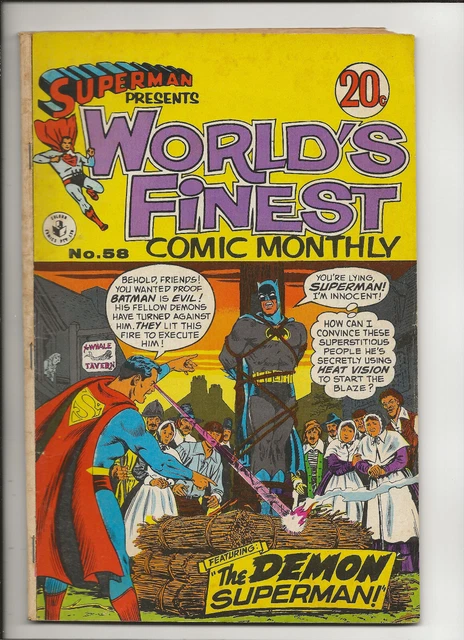 WORLD'S FINEST COMIC Monthly no. 58, Australian DC reprint, 1970, VG ...
