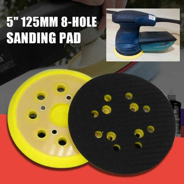 PAD DE POLISSAGE jaune et noir accrocheur 125 mm pour ponceuse orbitale ...