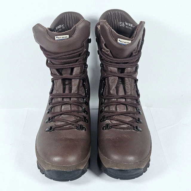 ALTBERG ALT-BERG DEFENDER Brown Leather Combat Boots Male M Size UK 10 ...